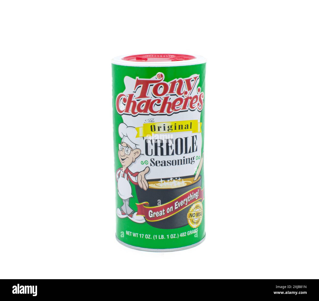 Tony Chachere original creole seasoning, good on everything. isolated ...