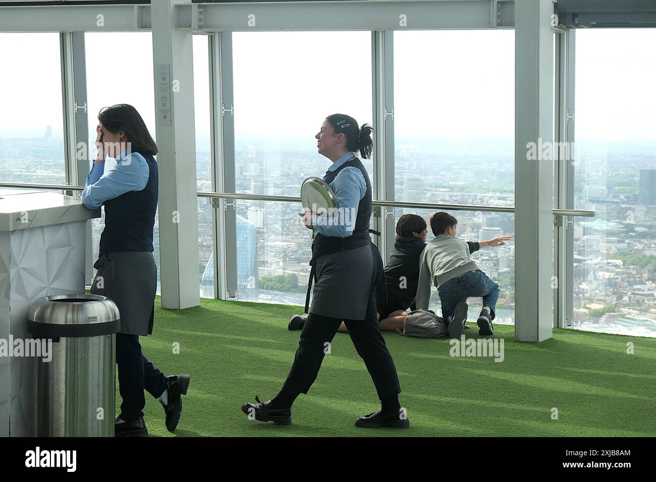The Shard London England UK British inside staff working tourist ...