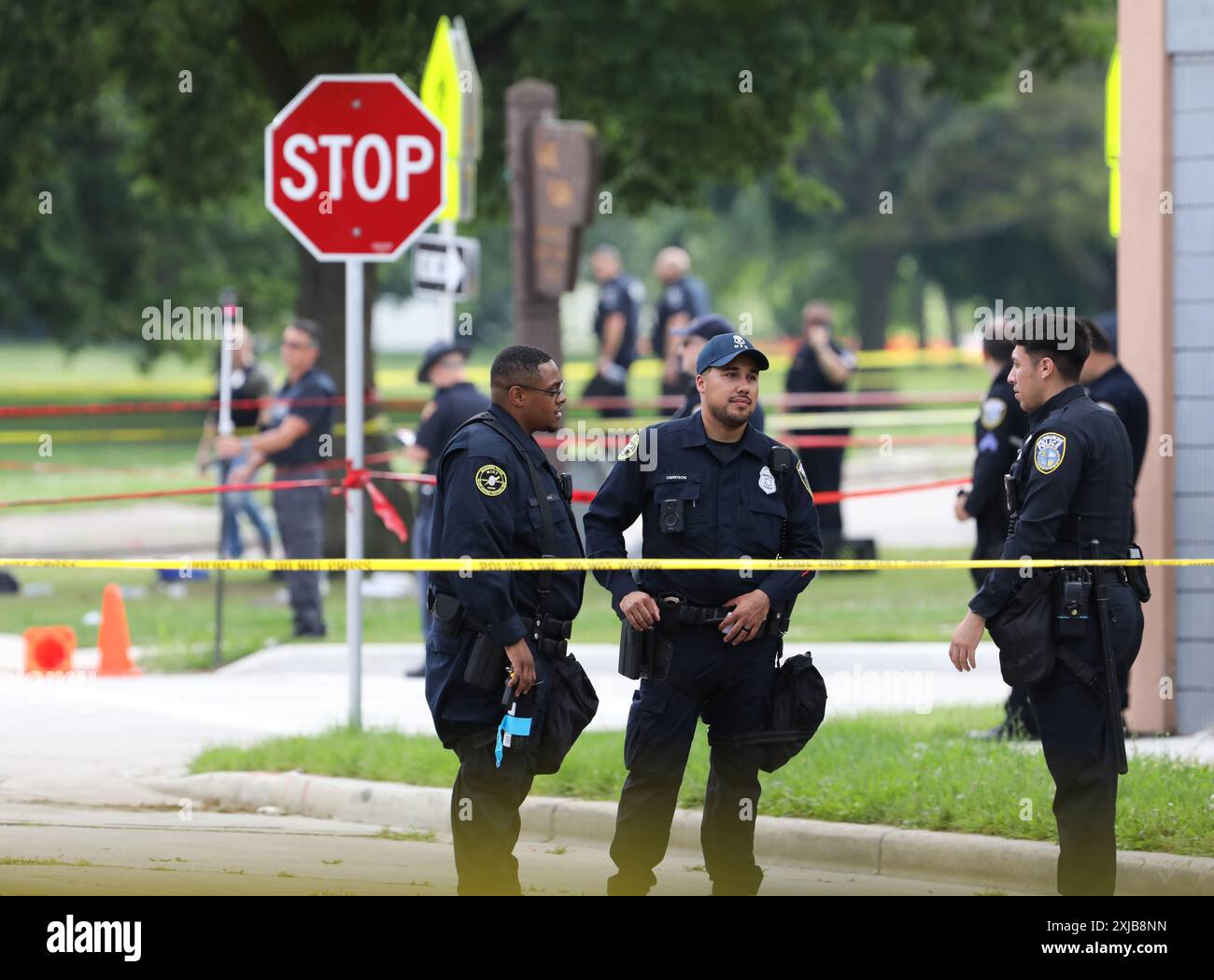 July 16, 2024, Milwaukee, Wisconsin, U.S.A: Milwaukee police secure the ...
