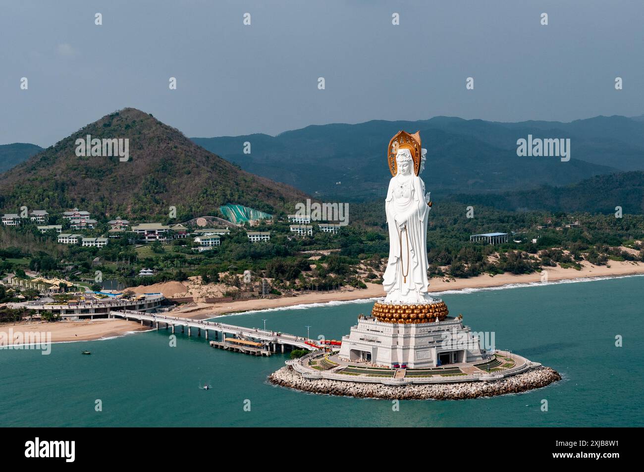 Stock image of the White GuanYin statue in Nanshan Buddhist Cultural ...