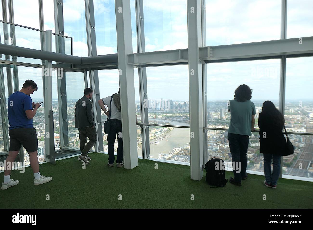 The Shard London England UK British inside staff working tourist ...