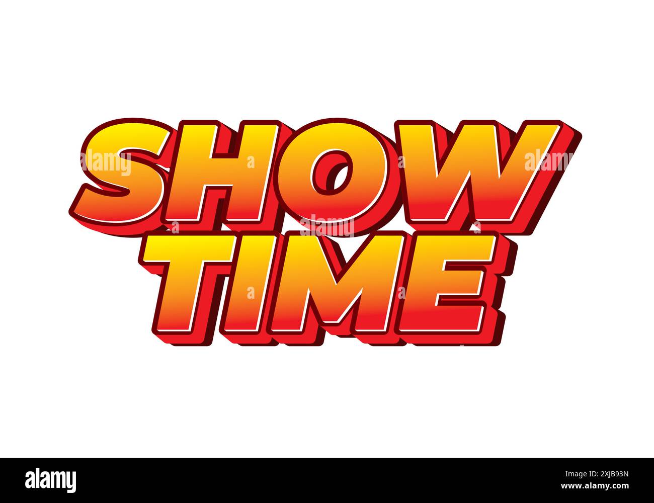 Show 3d text effect style Cut Out Stock Images & Pictures - Alamy