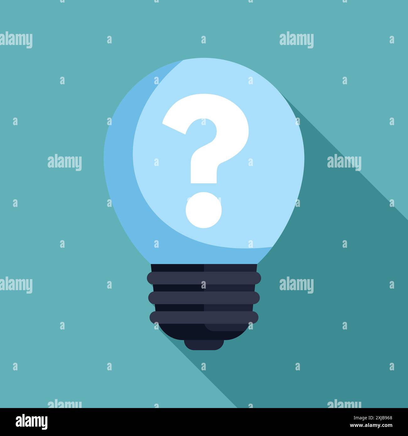 Light bulb with a question mark is representing the concept of problem ...