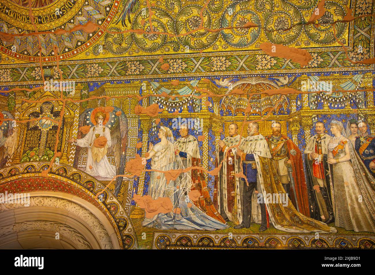 Mosaics showing the scenes from the life of Kaiser Wilhelm I. Kaiser ...