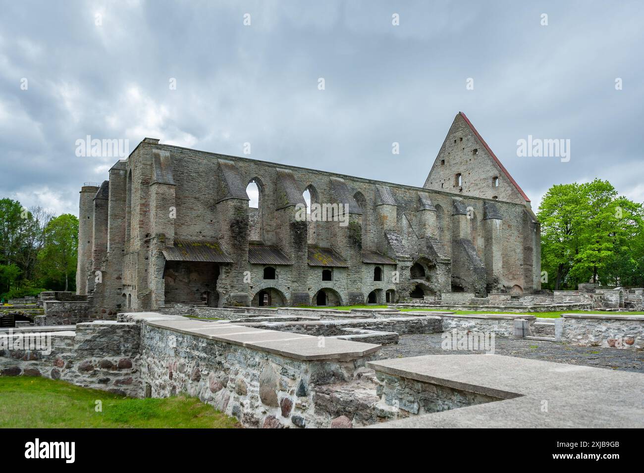 Ancient ruined St. Brigitta convent ( 1436 year) in Pirita region ...