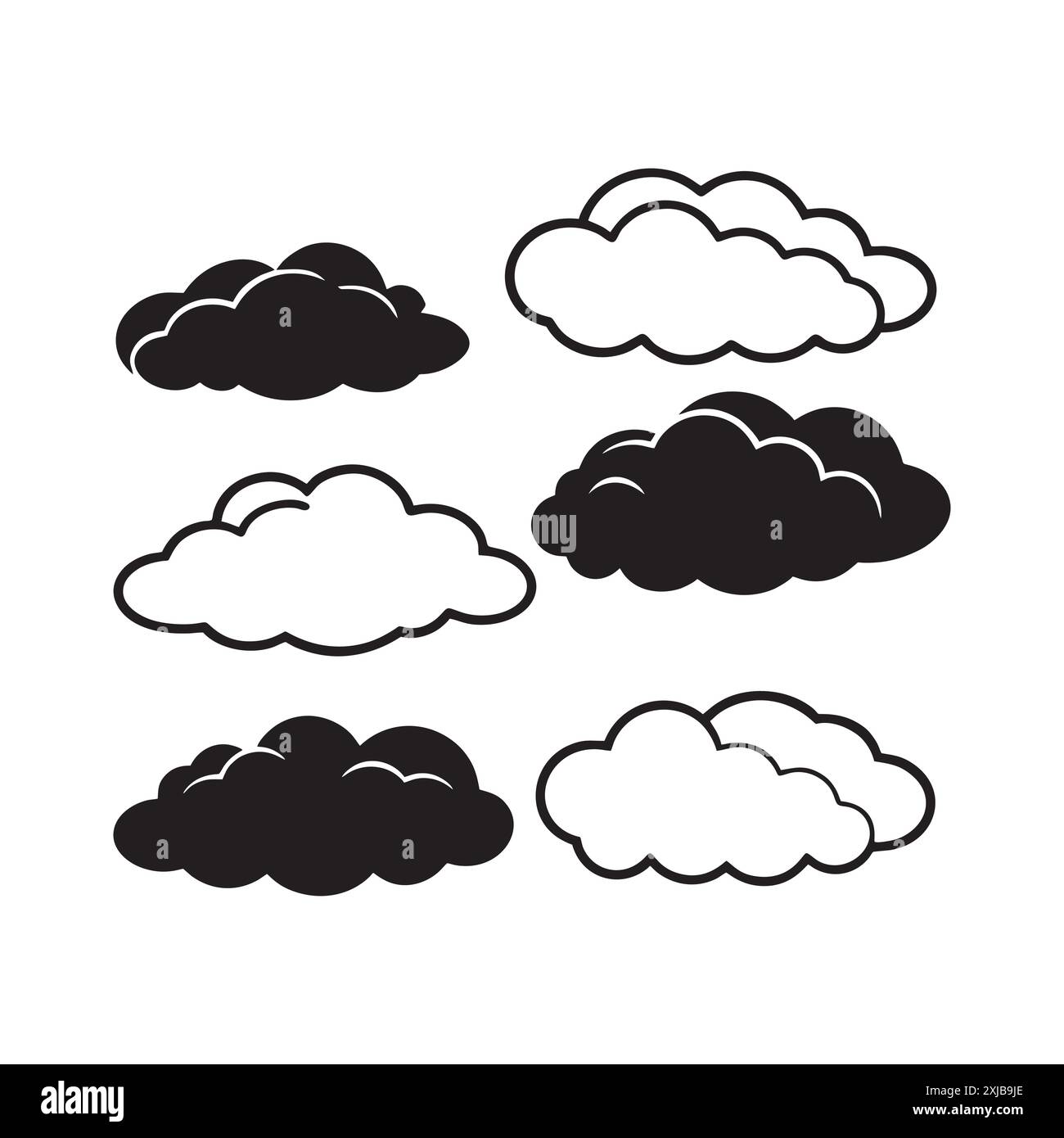 Cloud icons Set Different types on white background Stock Vector Image ... Cloud icons Set Different types on white background Stock Vector Image ...