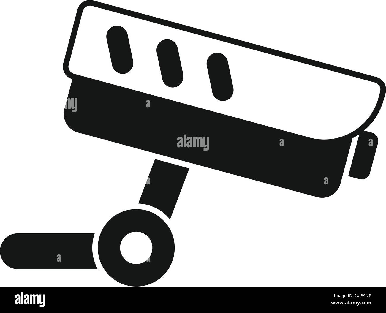 Cctv video surveillance recording sign Black and White Stock Photos ...