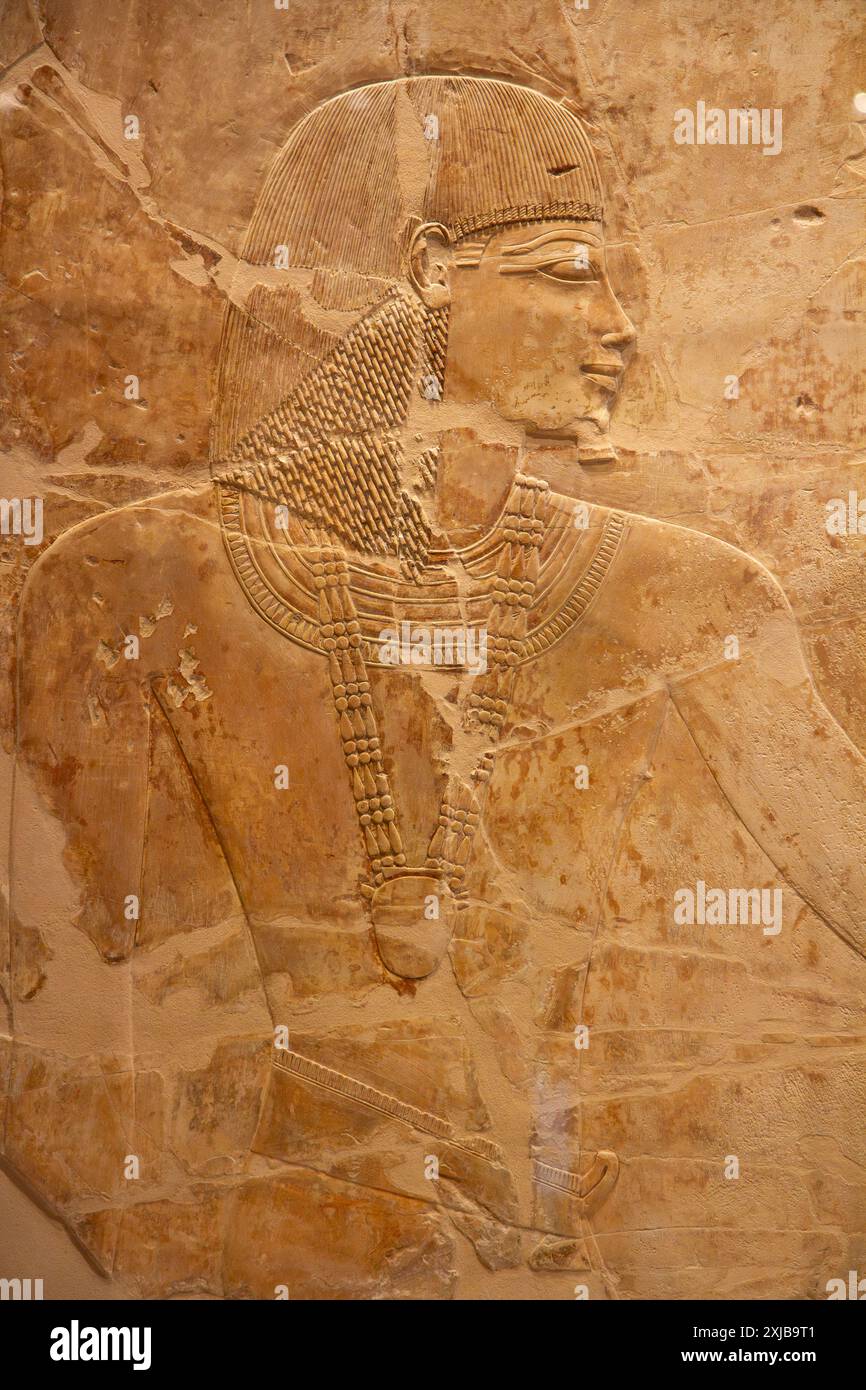 Relief form a tomb of Egyptian official Khaemhat, a royal scribe and ...