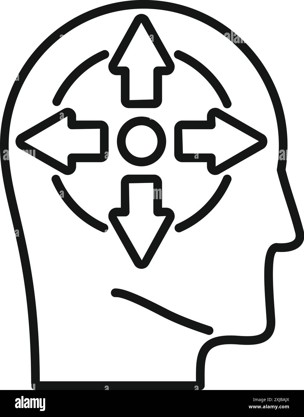 Direction directions profile Black and White Stock Photos & Images - Alamy