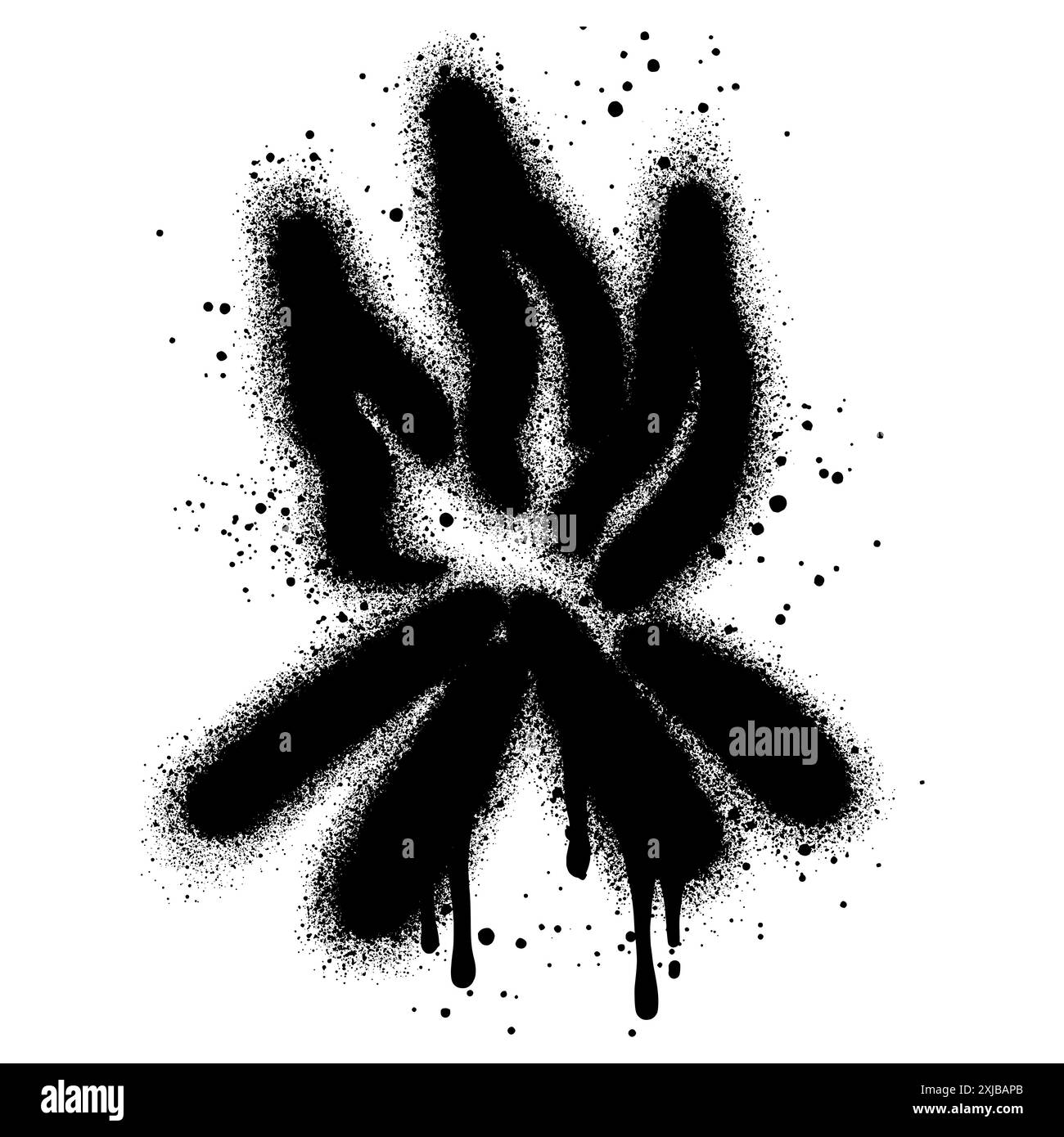 Spray Painted Graffiti Fire flame Sprayed isolated with a white ...