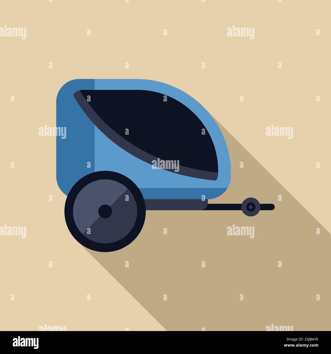 Bike trailer icon. Cartoon of bike trailer icon for web design isolated ...