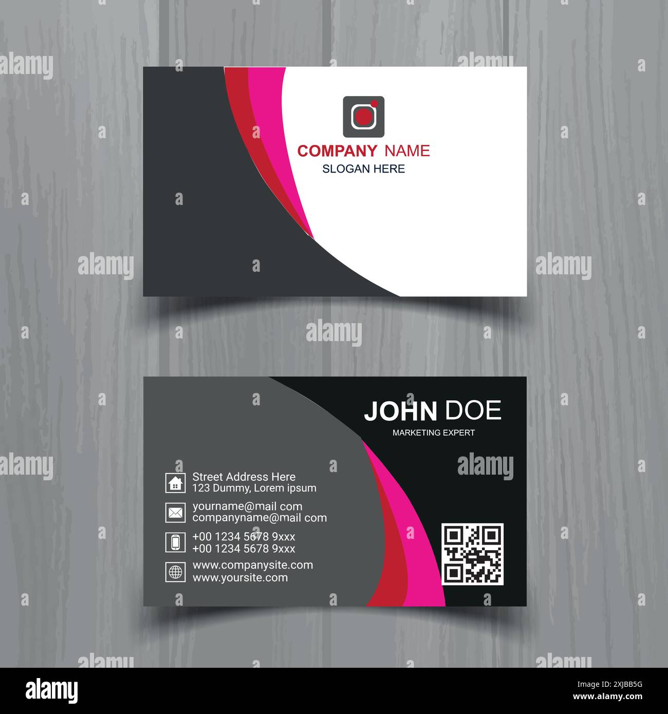 Professional business card design with minimal color. Compatible for ...