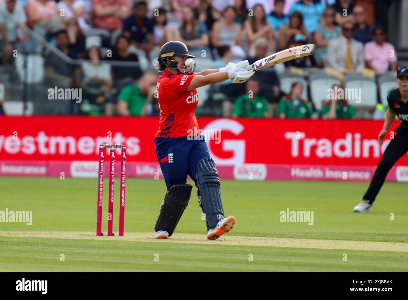 London, UK. 17th July, 2024. Alice Capsey (64 England) bats during the Fifth Vitality T20 ...