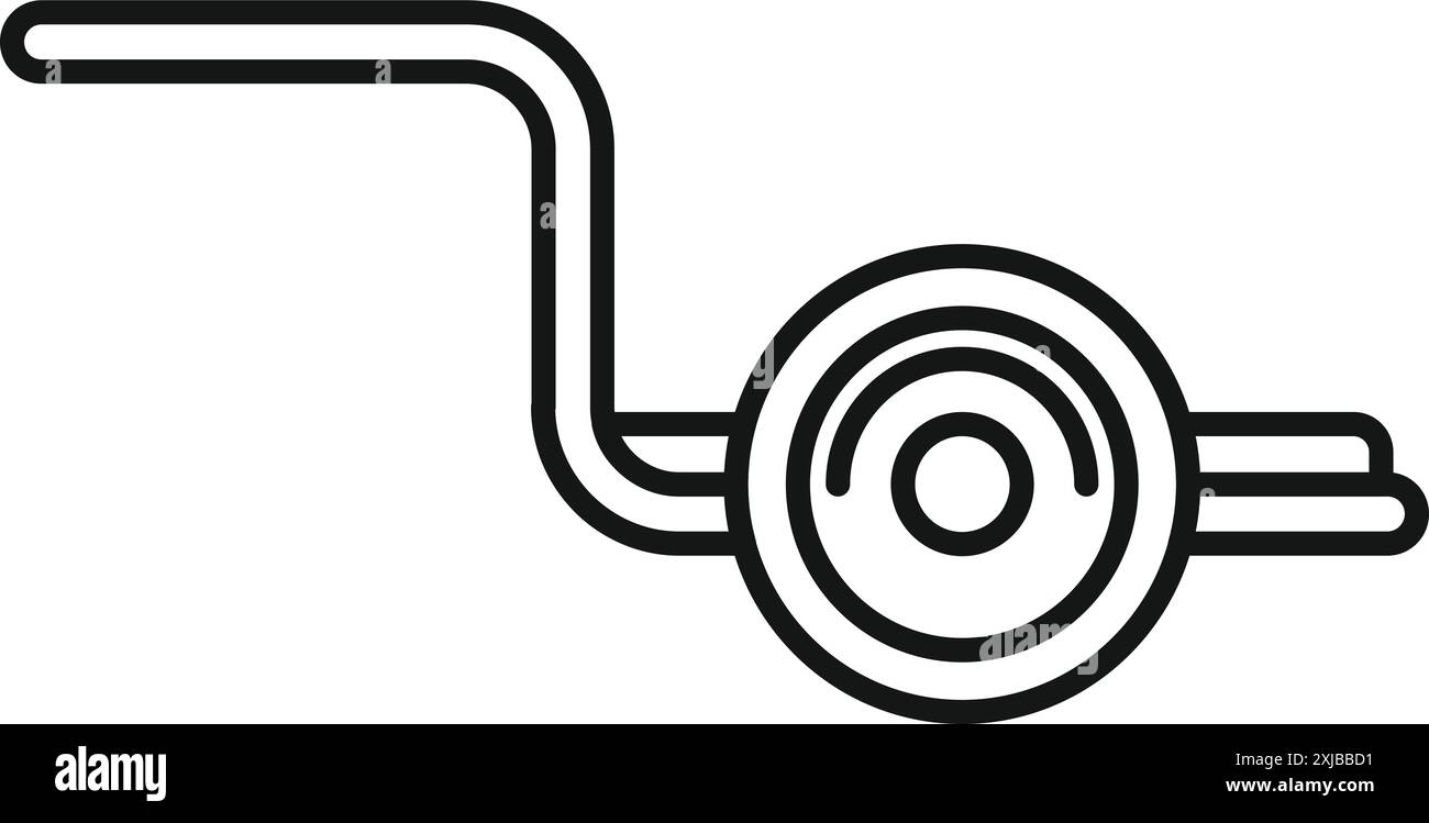 Simple line icon of a one wheeled electric personal transportation ...