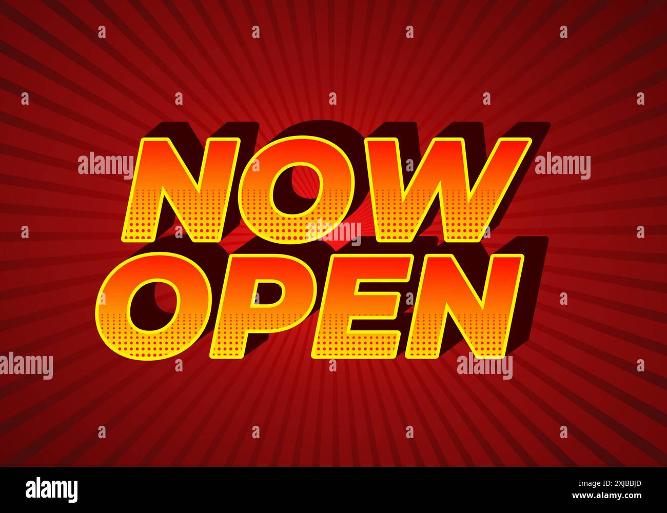 Open now text effect hi-res stock photography and images - Alamy