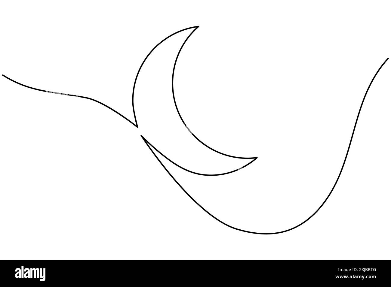 Moon one line hi-res stock photography and images - Alamy