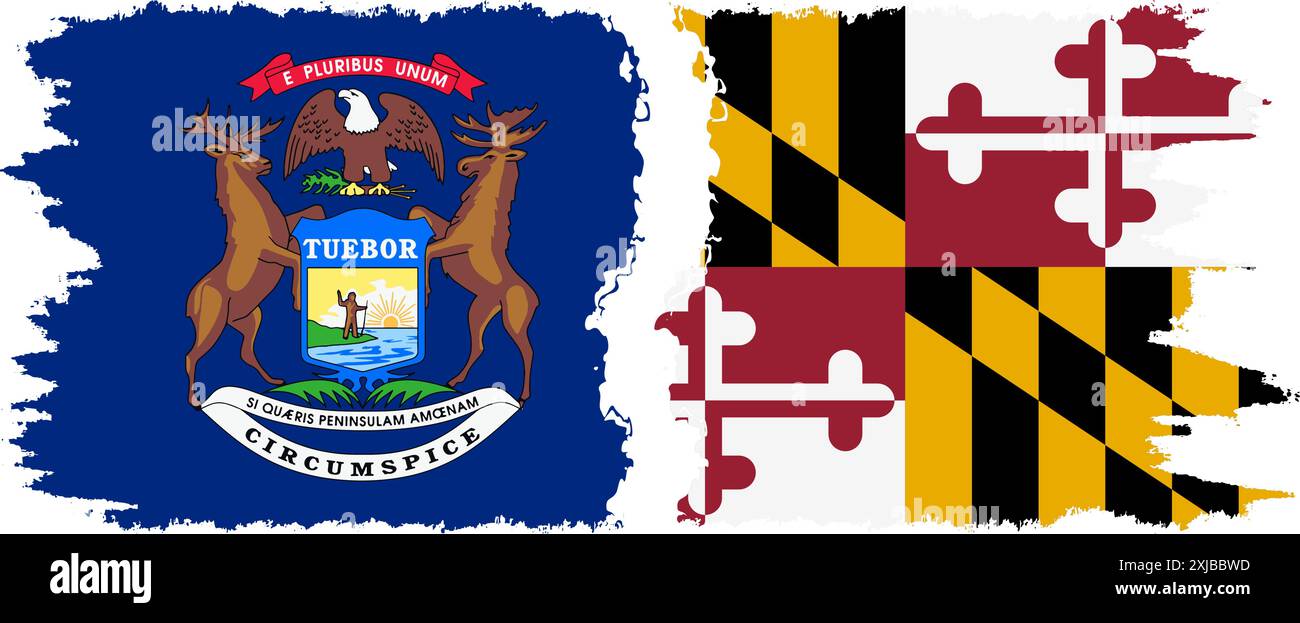 Flags michigan united states Stock Vector Images - Alamy