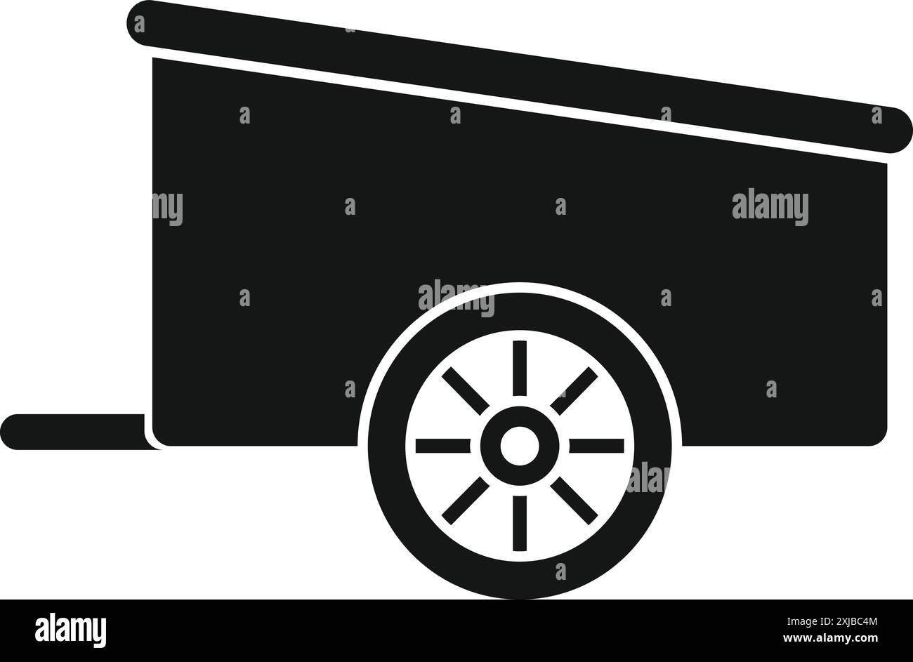 Bike trailer icon in simple style isolated on white background Stock ...