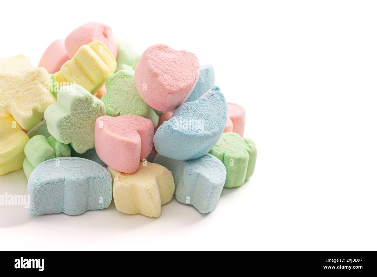 Crunchy Freeze Dried Marshmallows Shaped like Lucky Charms Isolated on ...