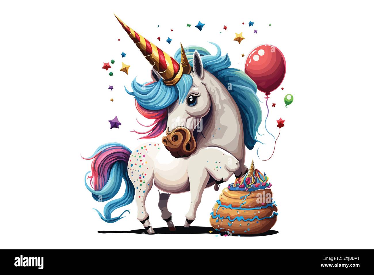 Unicorn birthday party Stock Vector Images - Alamy