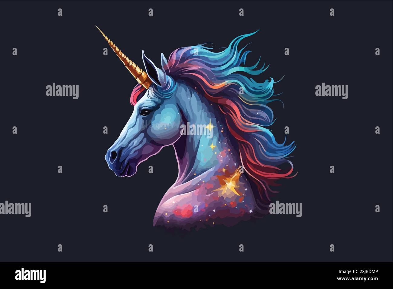 Unicorn Galaxy Vector Illustration Stock Vector Image & Art - Alamy