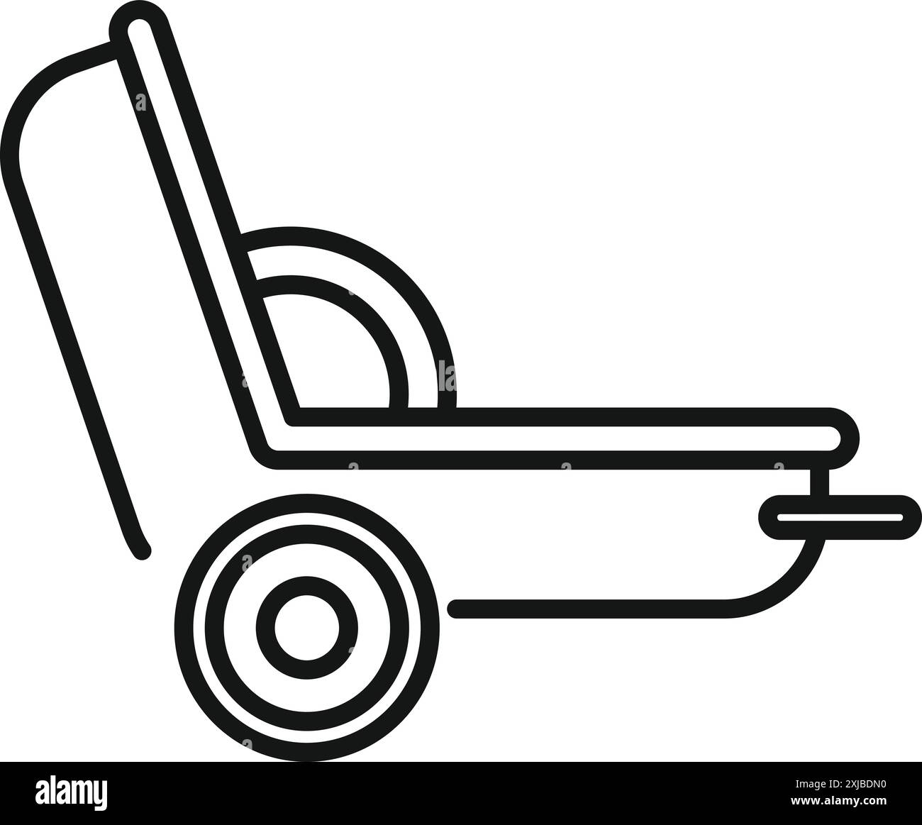 Line drawing of a construction wheelbarrow standing on a building site ...
