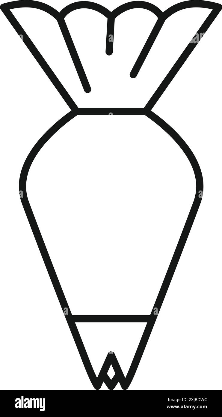 Simple line icon of a pastry bag, a must have tool for bakers Stock Vector Image & Art - Alamy
