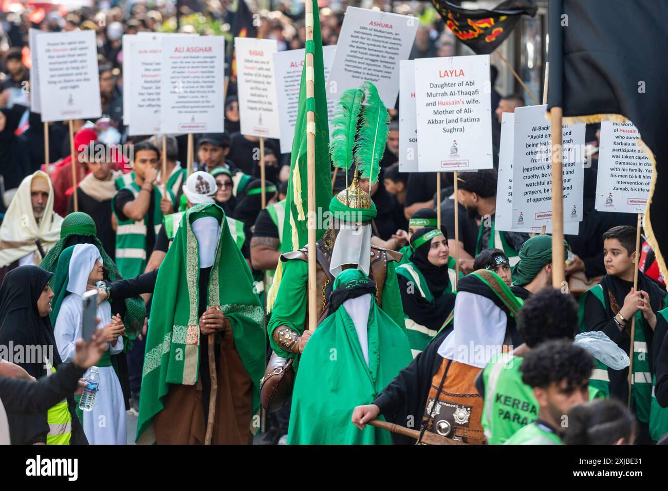 London, UK. 17 July 2024. People dressed in costumes in the Battle of ...