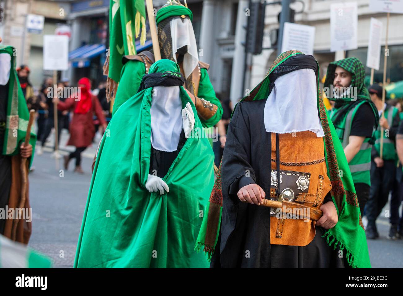 London, UK. 17 July 2024. People dressed in costumes in the Battle of ...