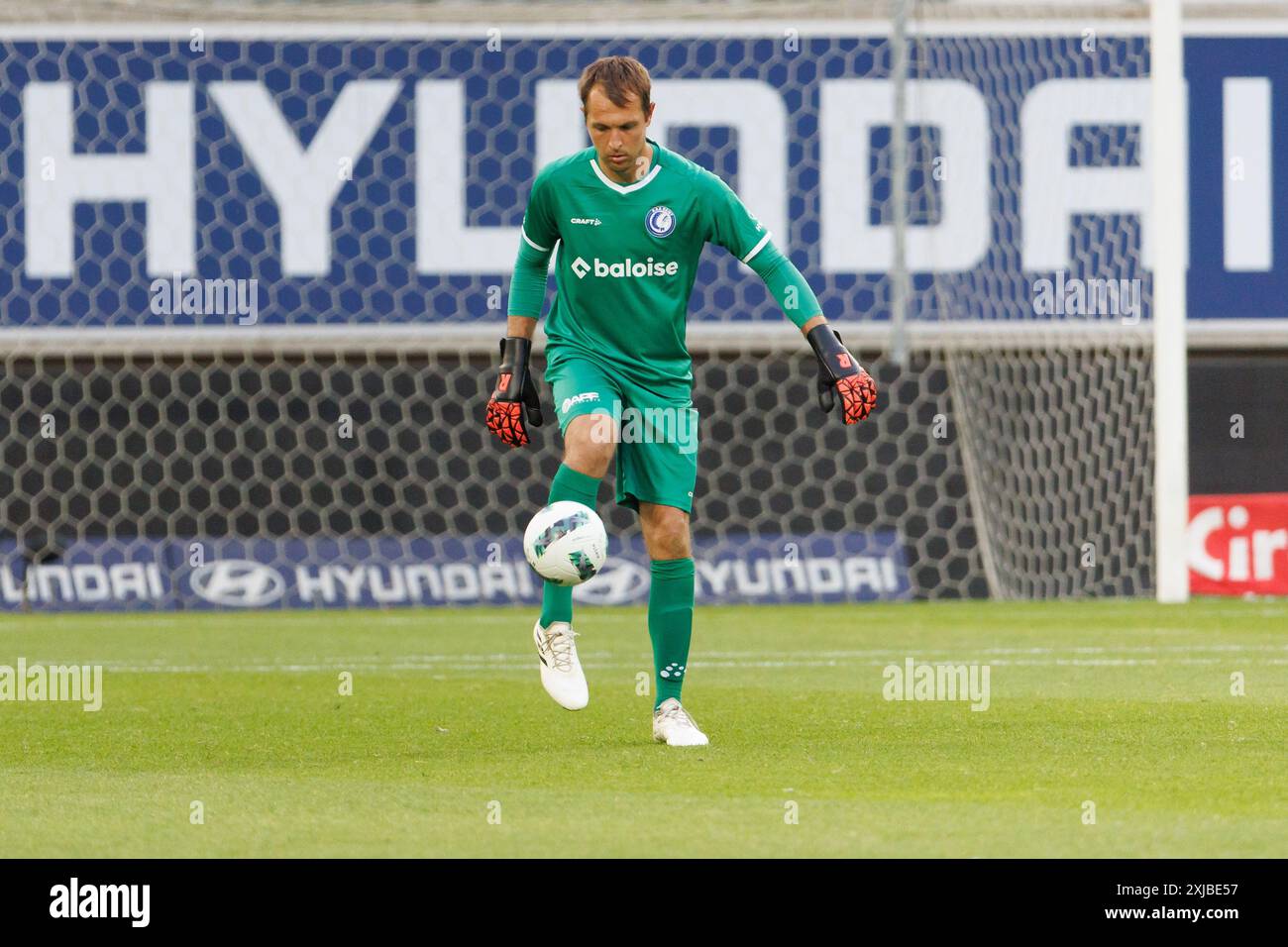 Gent, Belgium. 17th July, 2024. Gent's goalkeeper Davy Roef pictured in ...