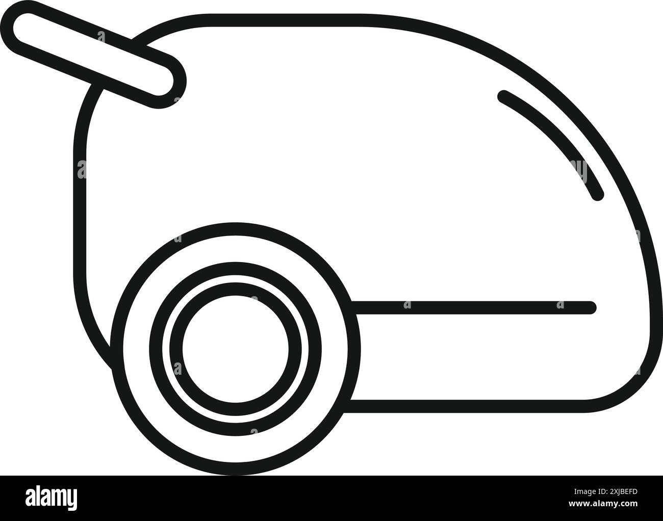 Icon of a self driving car parking using a parking assist system Stock ...