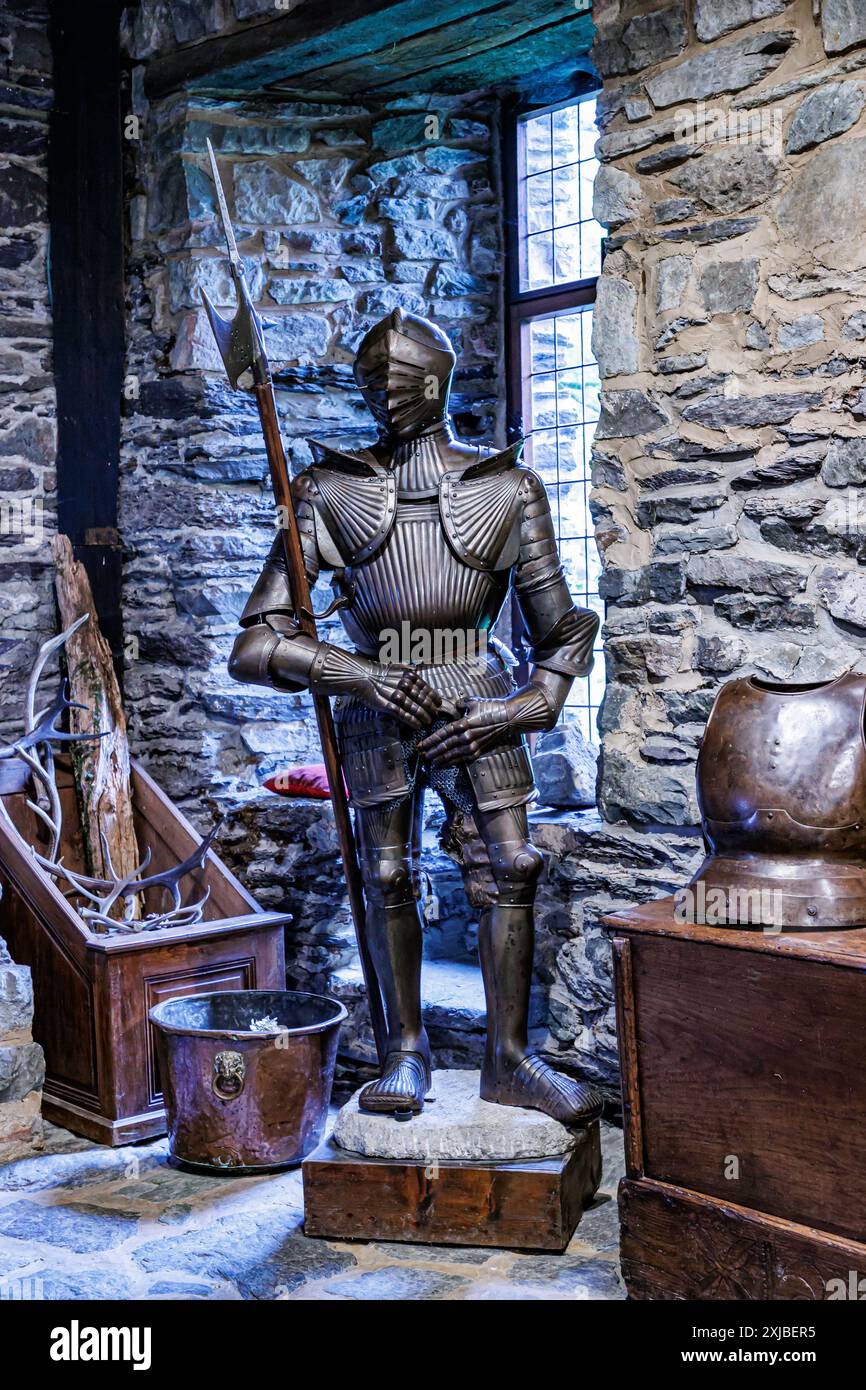 Waimes, Belgium. June 2, 2024. Full medieval metal armor for knights ...