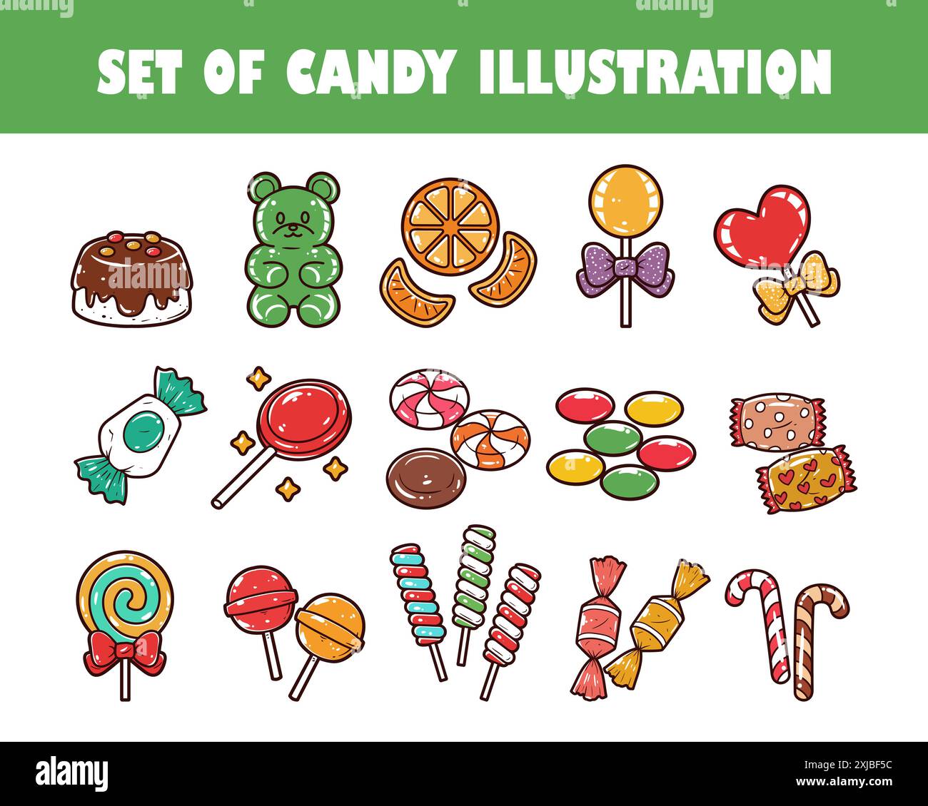 Various candy element vector illustration set Stock Vector Image & Art ...