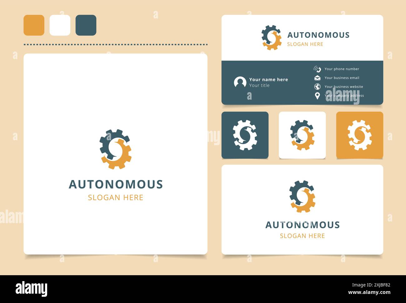 Logo design featuring interlocking gears forming letter s Stock Vector ...