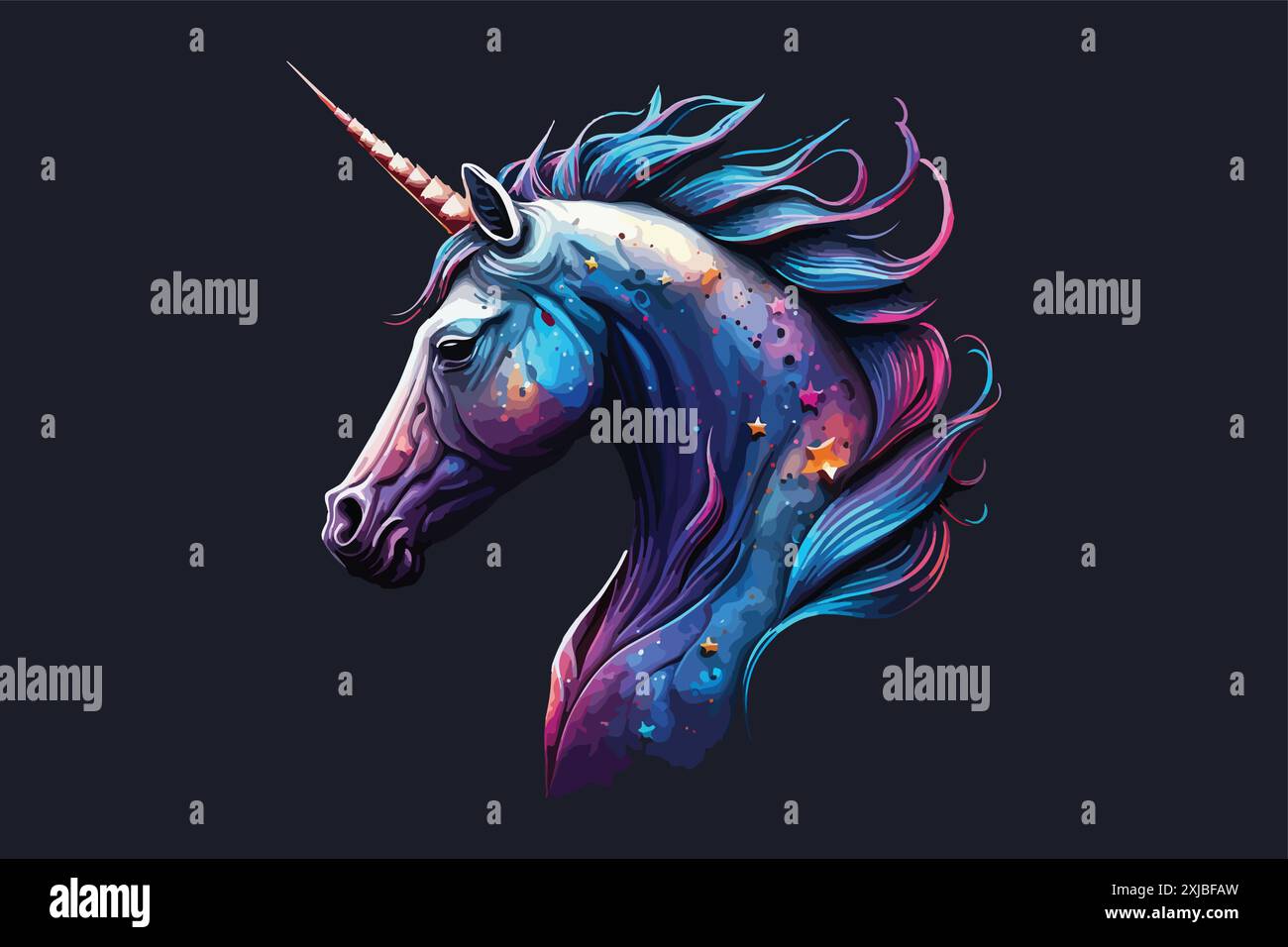 Unicorn Galaxy Vector Illustration Stock Vector Image & Art - Alamy