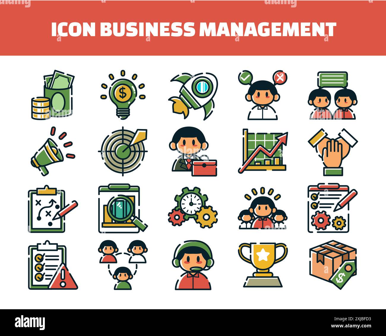 Icon management administration Stock Vector Images - Alamy
