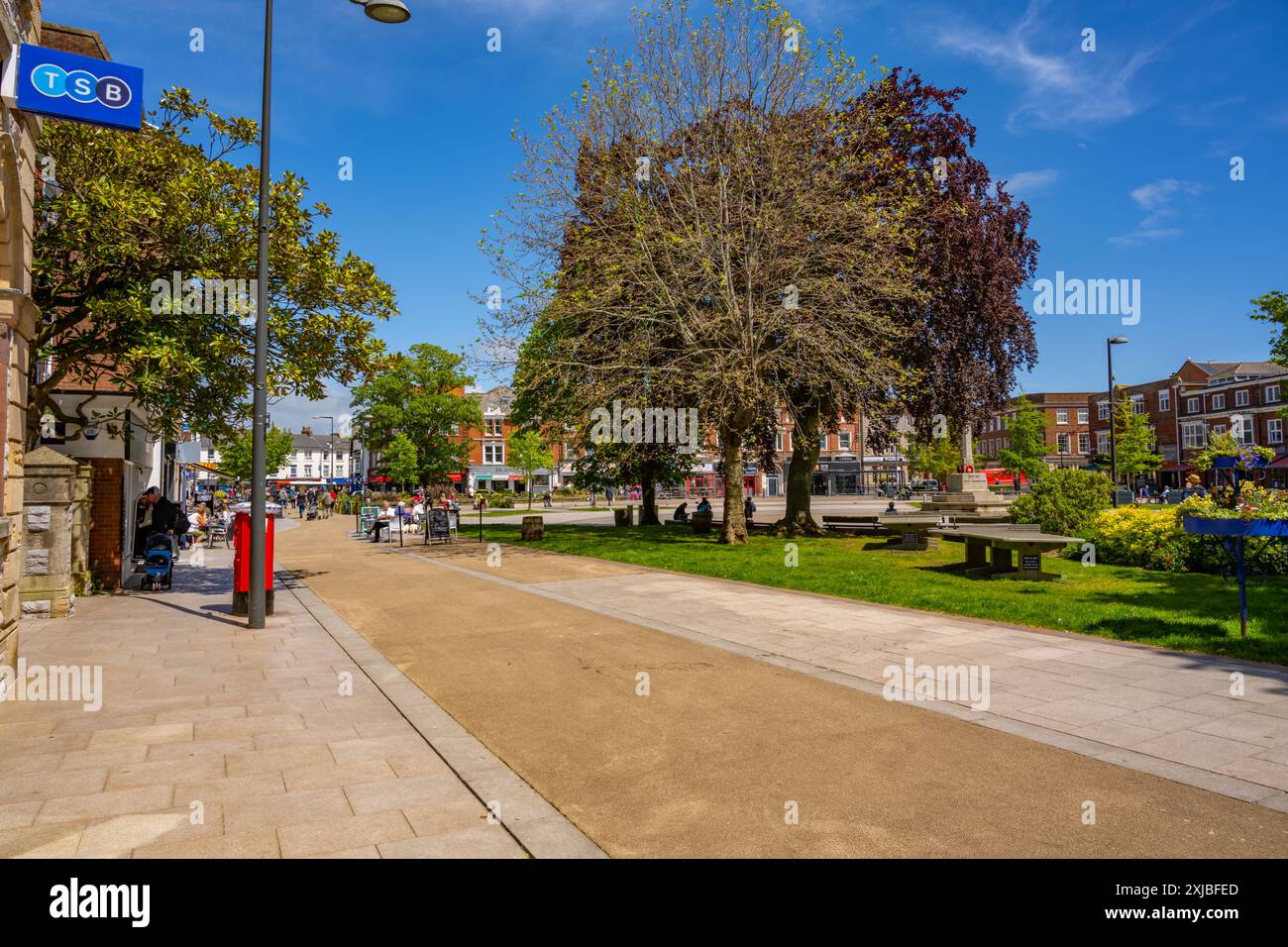 The Strand, town square, Exemouth Devon Stock Photo - Alamy