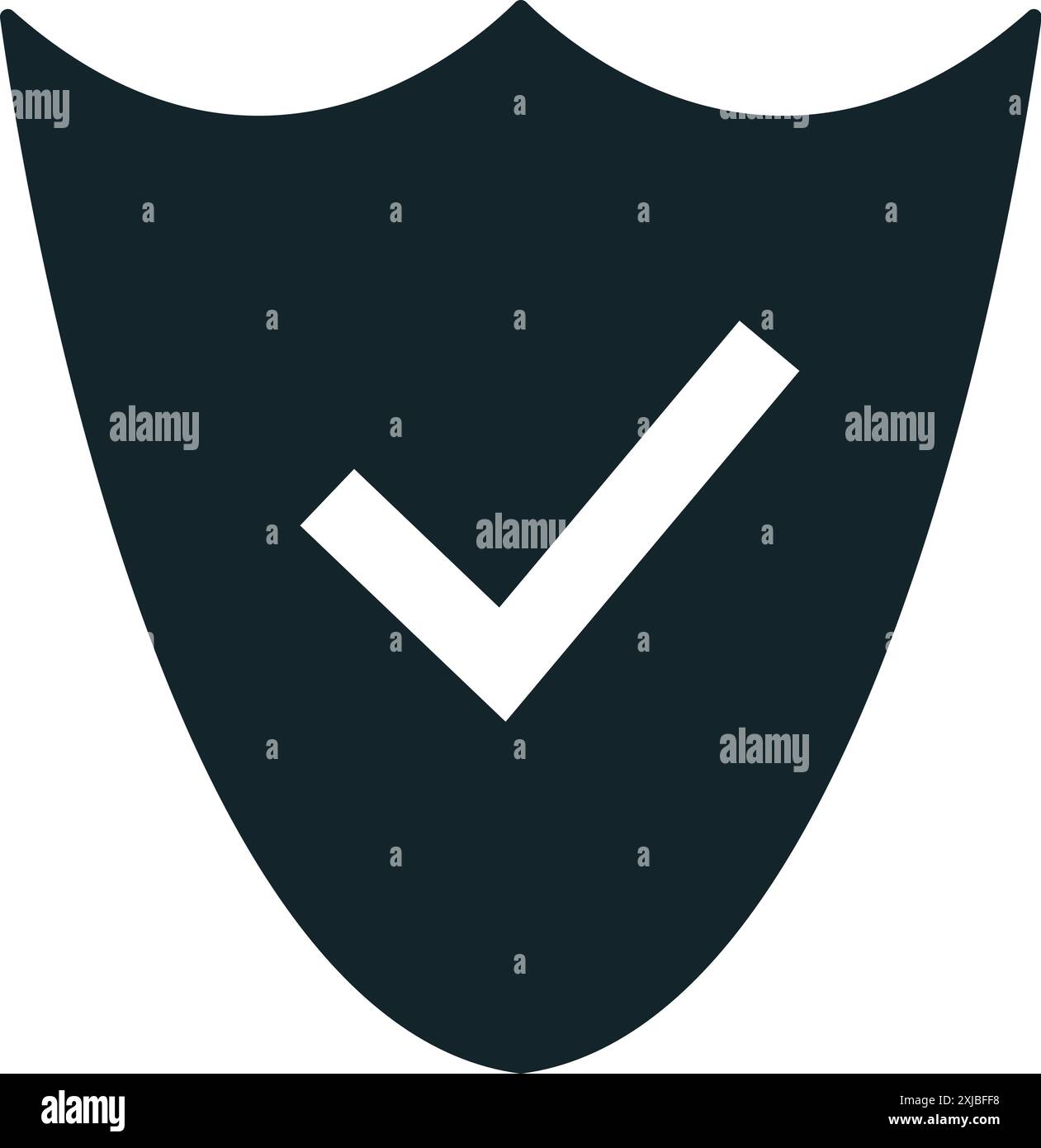 Security shield displaying a check mark symbol for safety and protection Stock Vector Image ...