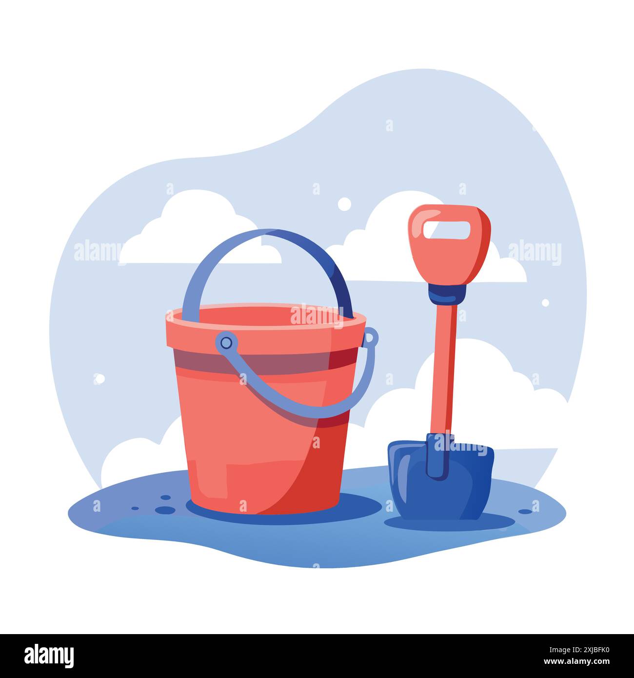 Flat sand beach Stock Vector Images - Alamy