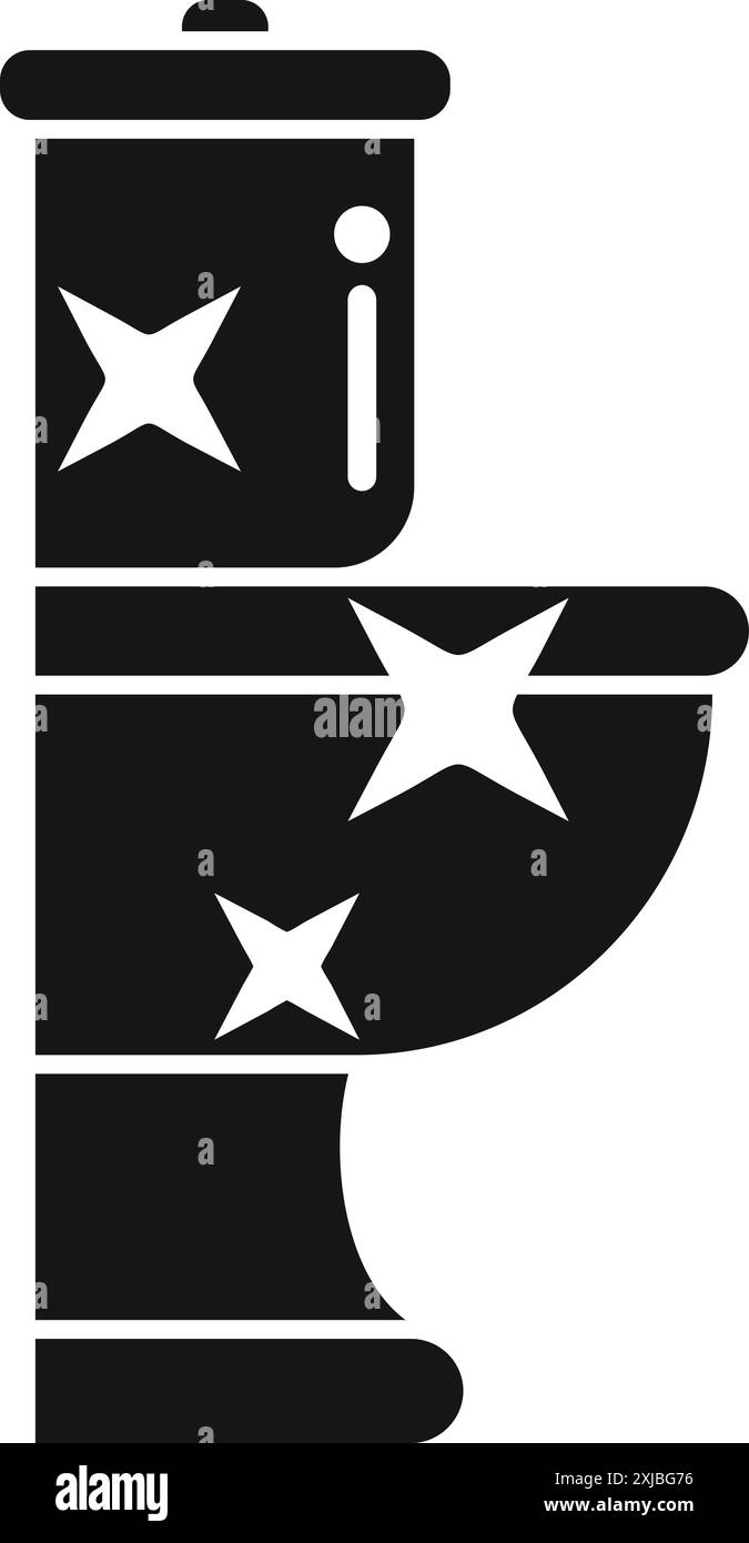 Cleanliness concept icon with a sparkling clean toilet bowl Stock ...