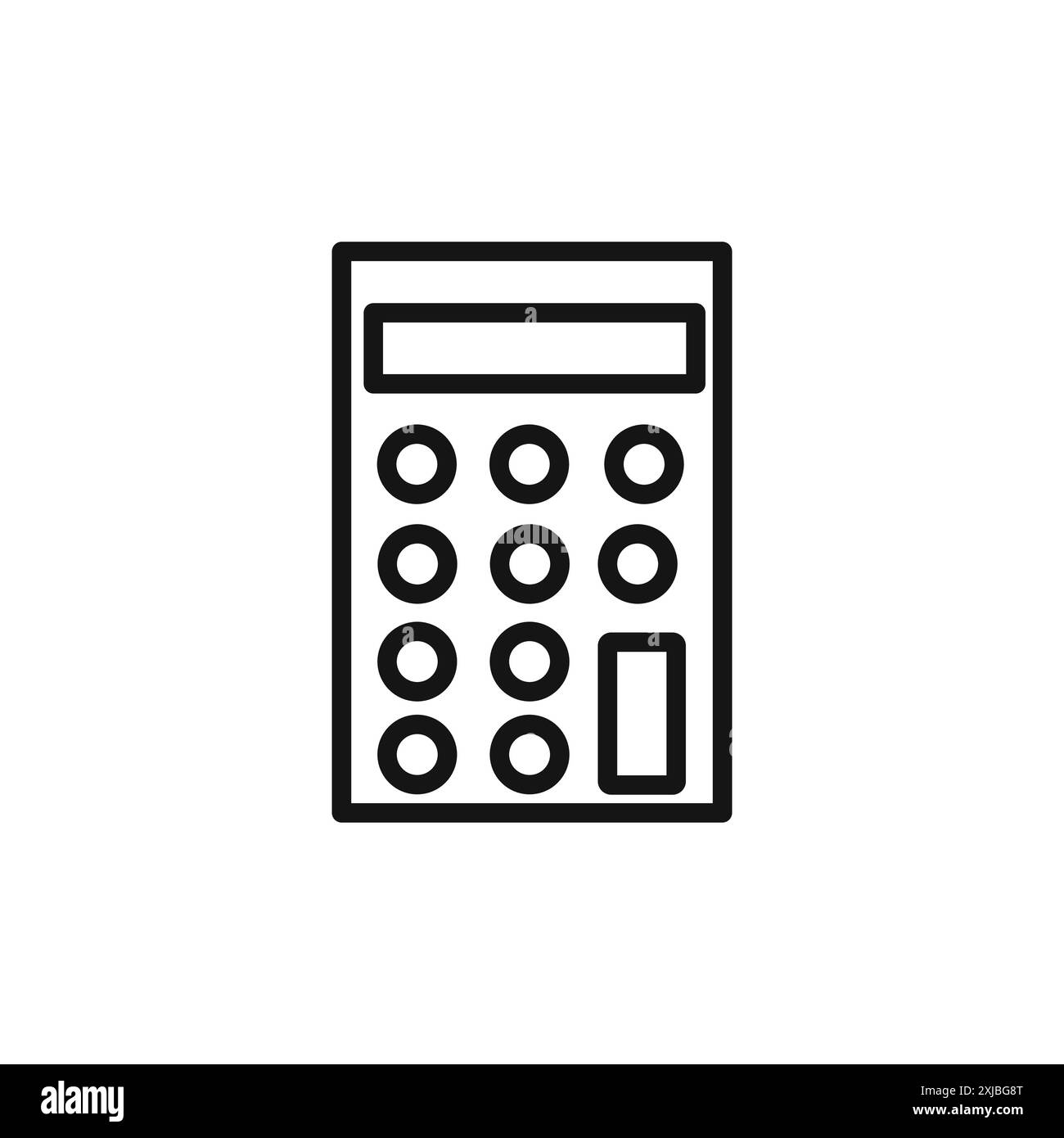 Calculator icon linear vector graphics sign or symbol set for web app ui Stock Vector Image ...