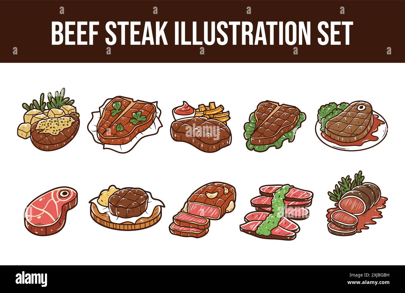American beef supermarket Stock Vector Images - Alamy