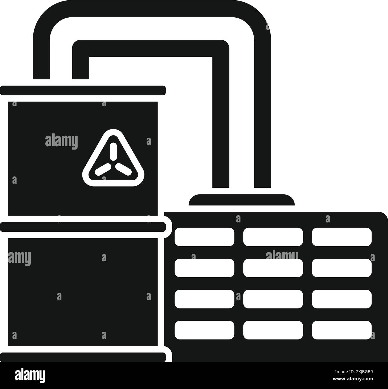 Icon of a chemical processing plant, highlighting industrial ...