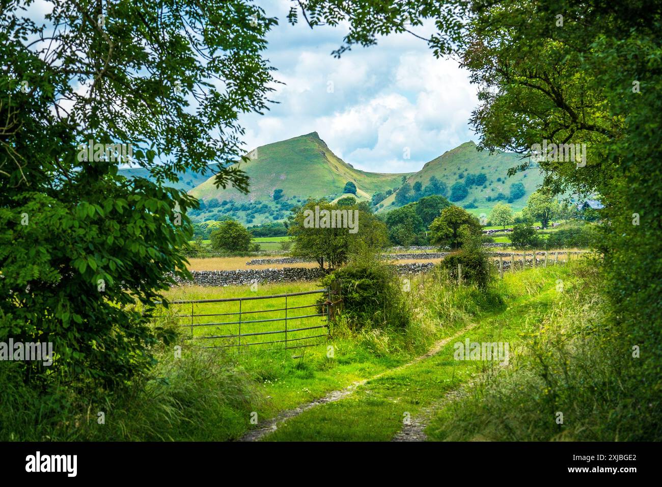 A track in the Upper Dove Valley In the Peak District National Park ...