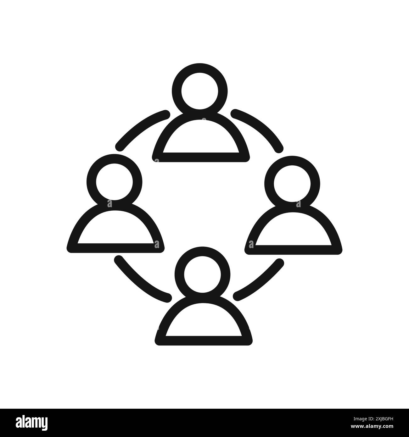 collaboration icon linear vector graphics sign or symbol set for web app ui Stock Vector Image ...