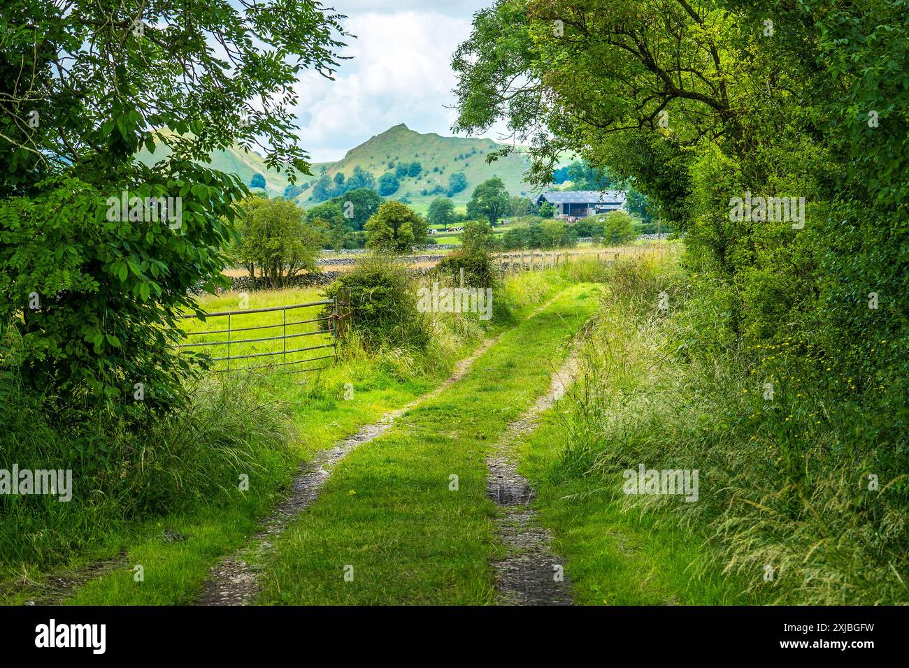 A track in the Upper Dove Valley In the Peak District National Park ...