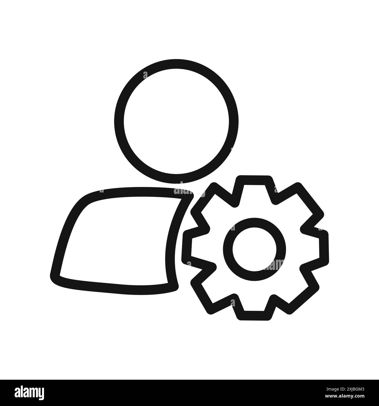 Administrator icon linear vector graphics sign or symbol set for web ...