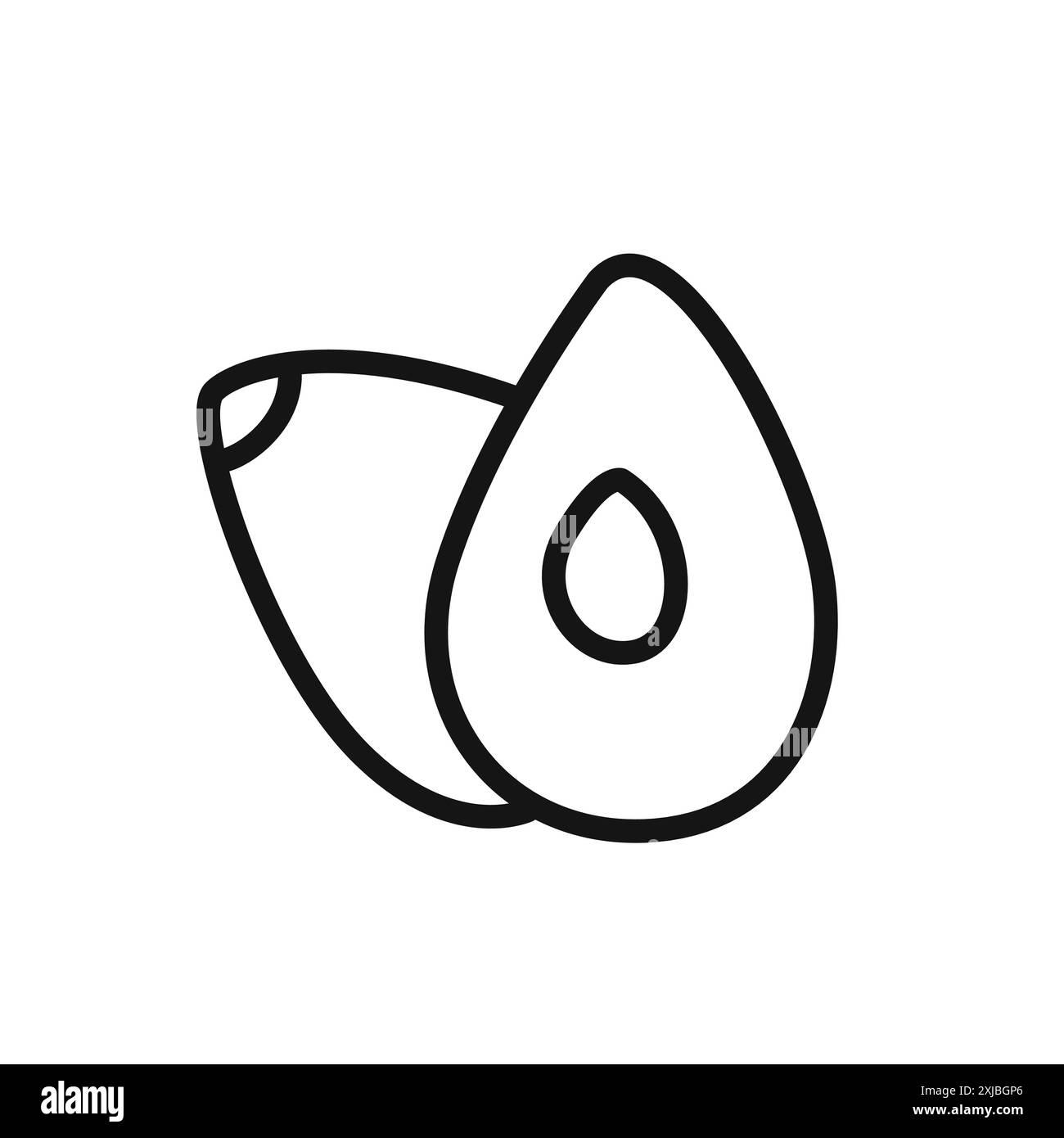 avocado icon linear vector graphics sign or symbol set for web app ui ...