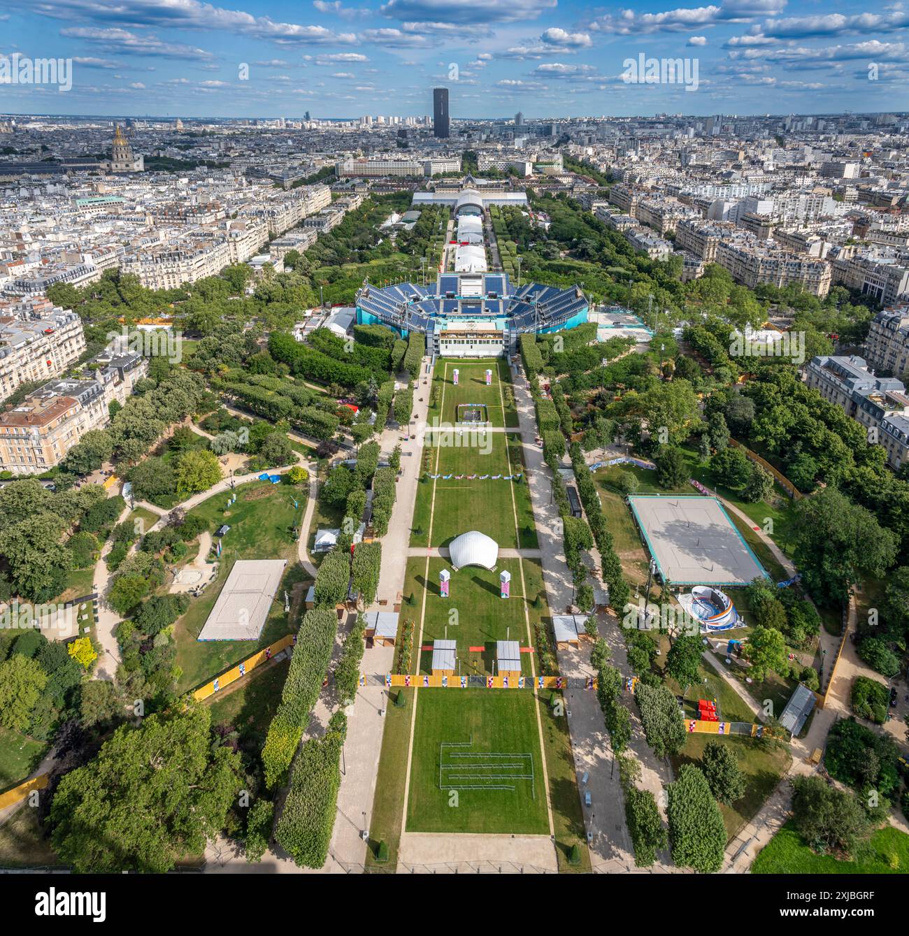 Paris, France - 07 17 2024: Olympic Games Paris 2024. View of Champ-De ...