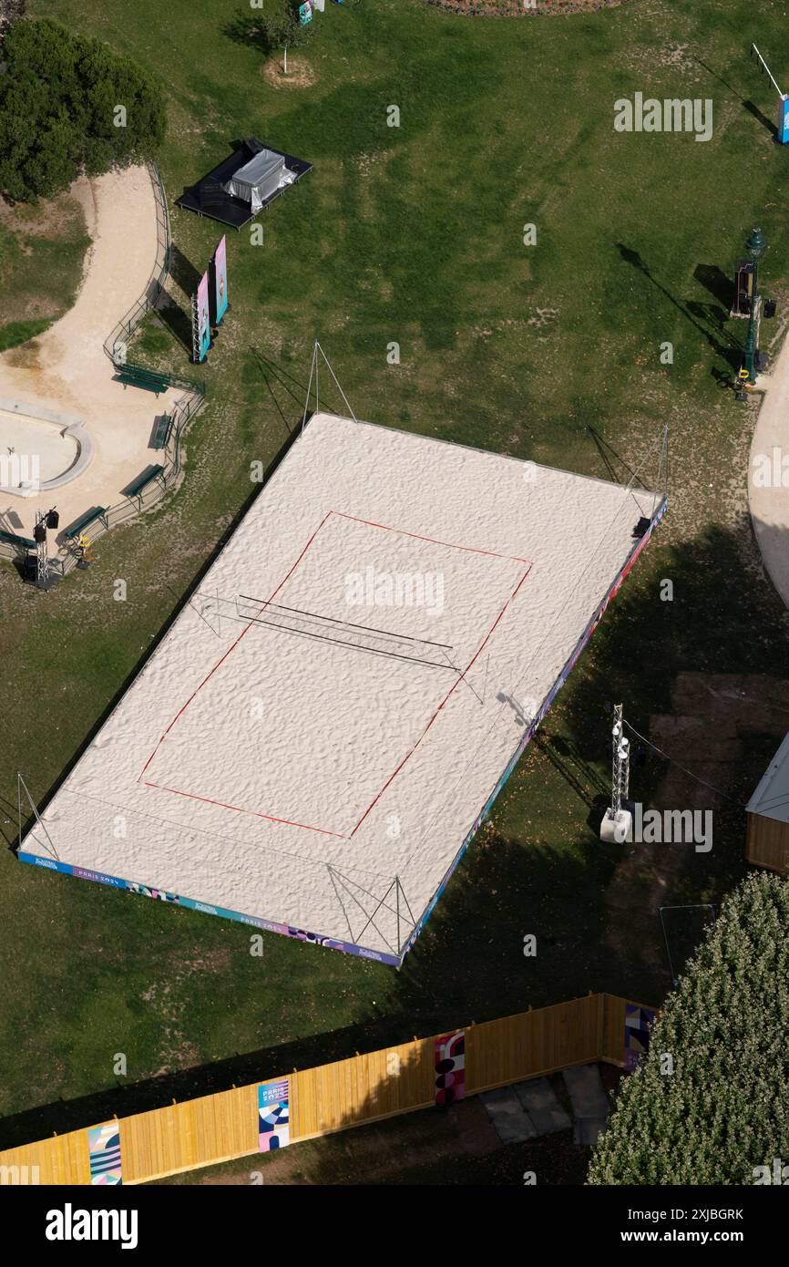 Paris, France - 07 17 2024: Olympic Games Paris 2024. View of Champ-De ...